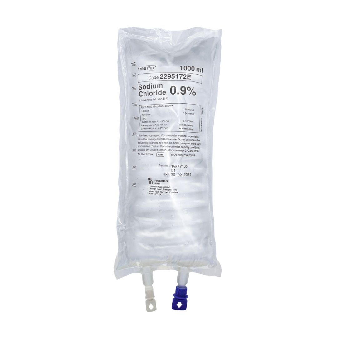 Sterile Saline 0.9% IV Bag 1000ml | ACRE